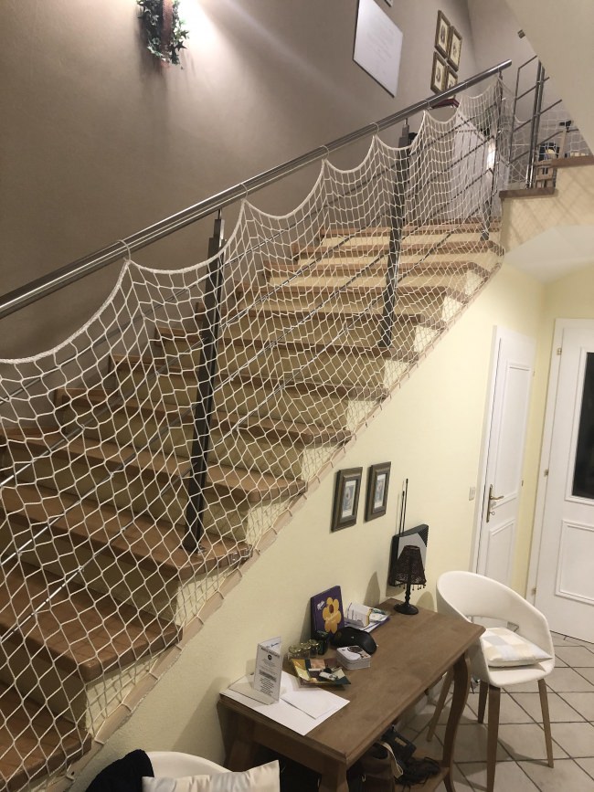 Ship Railing Net by the m² (Custom-Made), White | Safetynet365